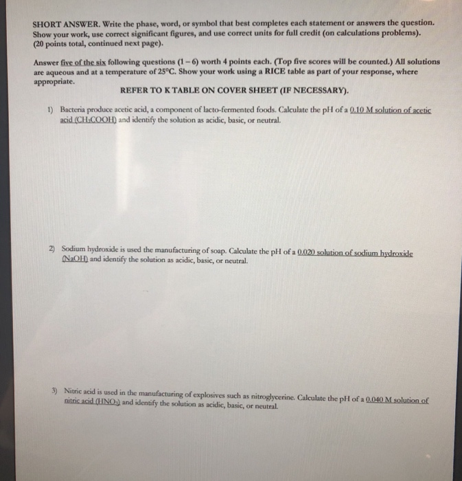 Solved SHORT ANSWER. Write the phase, word, or symbol that | Chegg.com