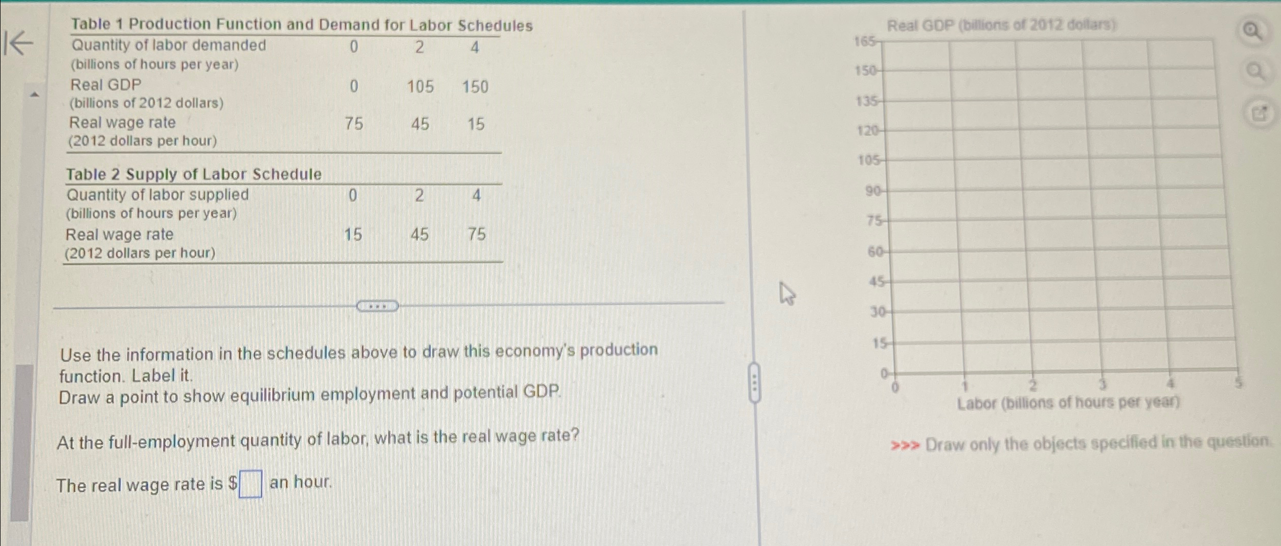 Solved Table 1 ﻿Production Function and Demand for Labor | Chegg.com