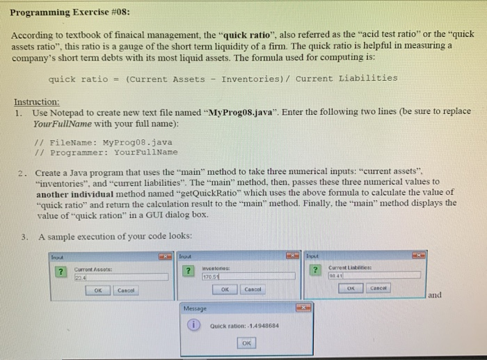 Solved Programming Exercise #08: According to textbook of | Chegg.com