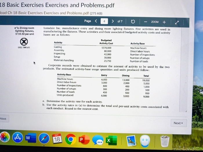 Solved 18 Basic Exercises Exercises and Problems.pdf load Ch | Chegg.com