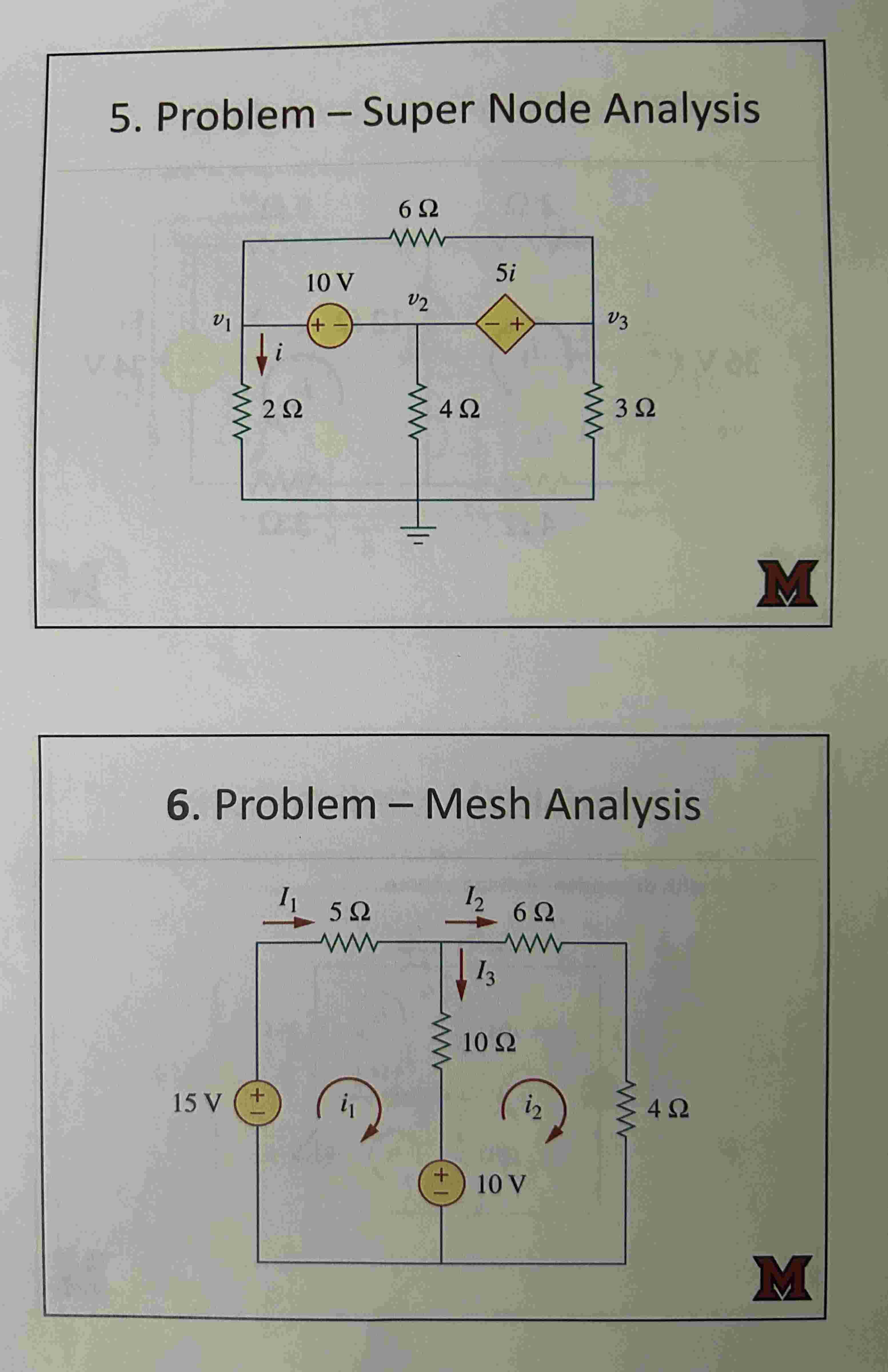 Electric Circuit Problem (please do both!)5. ﻿Problem | Chegg.com