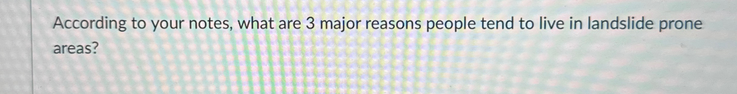Solved According to your notes, what are 3 ﻿major reasons | Chegg.com