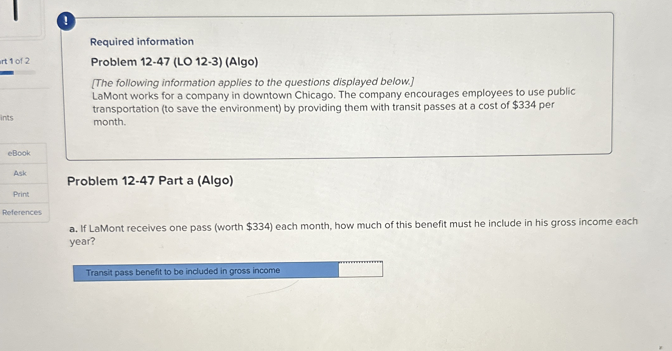Solved !Required informationProblem 12-47 (LO | Chegg.com