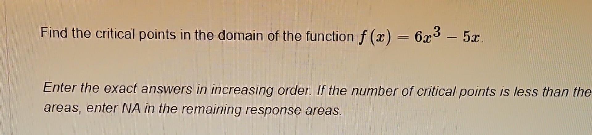 Solved Find the critical points in the domain of the | Chegg.com
