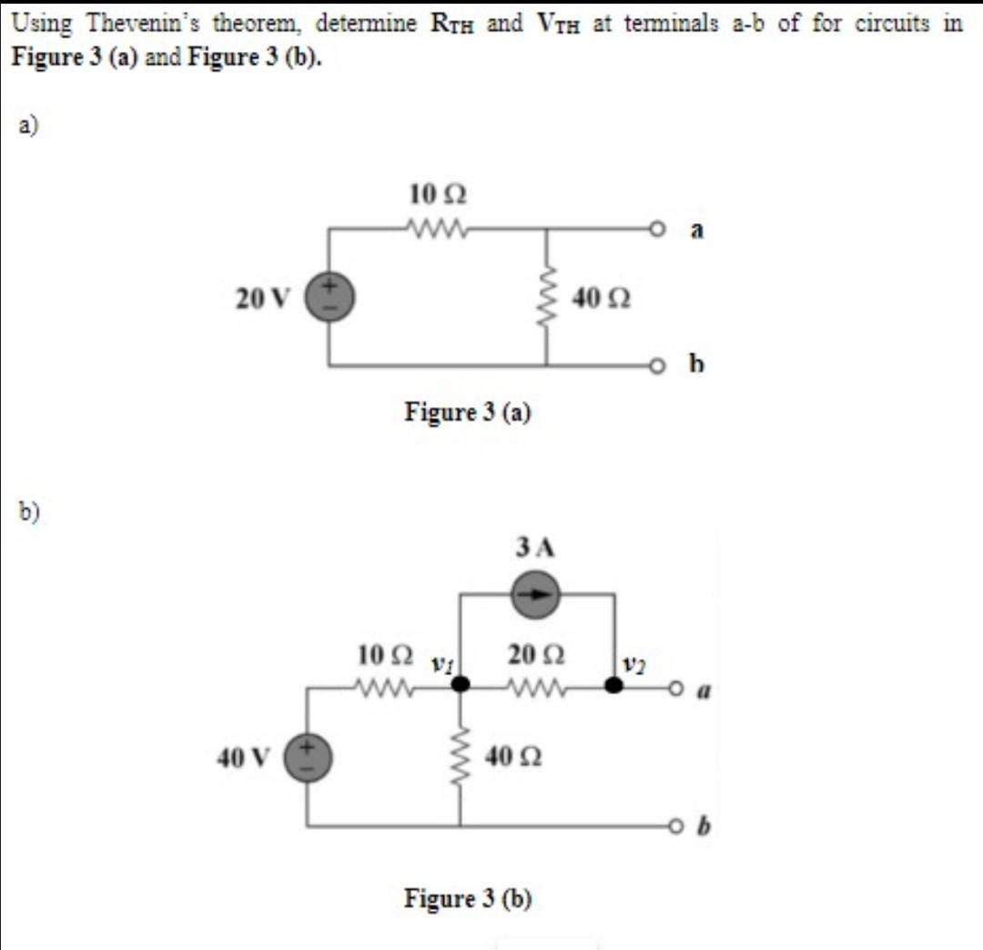 Solved Using Thevenin's theorem, determine Rth and Vth at | Chegg.com