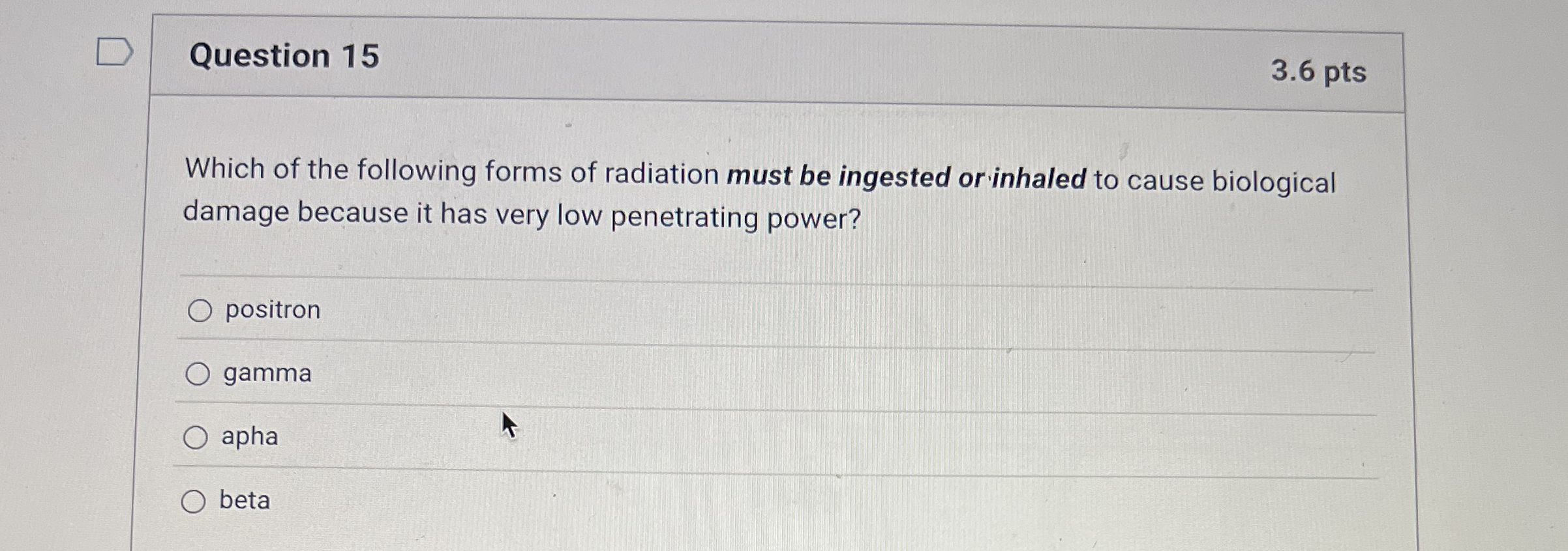 Solved Question 153.6 ﻿ptsWhich of the following forms of | Chegg.com