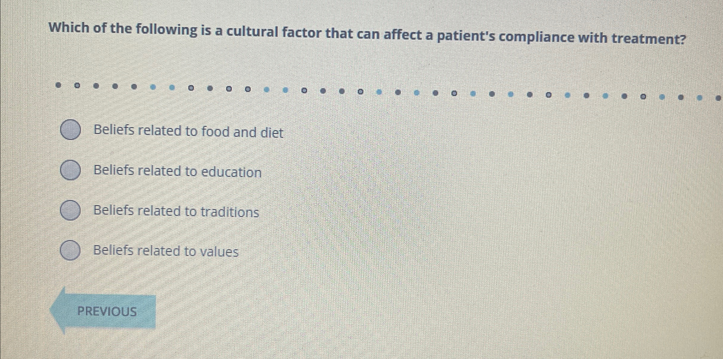 Solved Which of the following is a cultural factor that can | Chegg.com