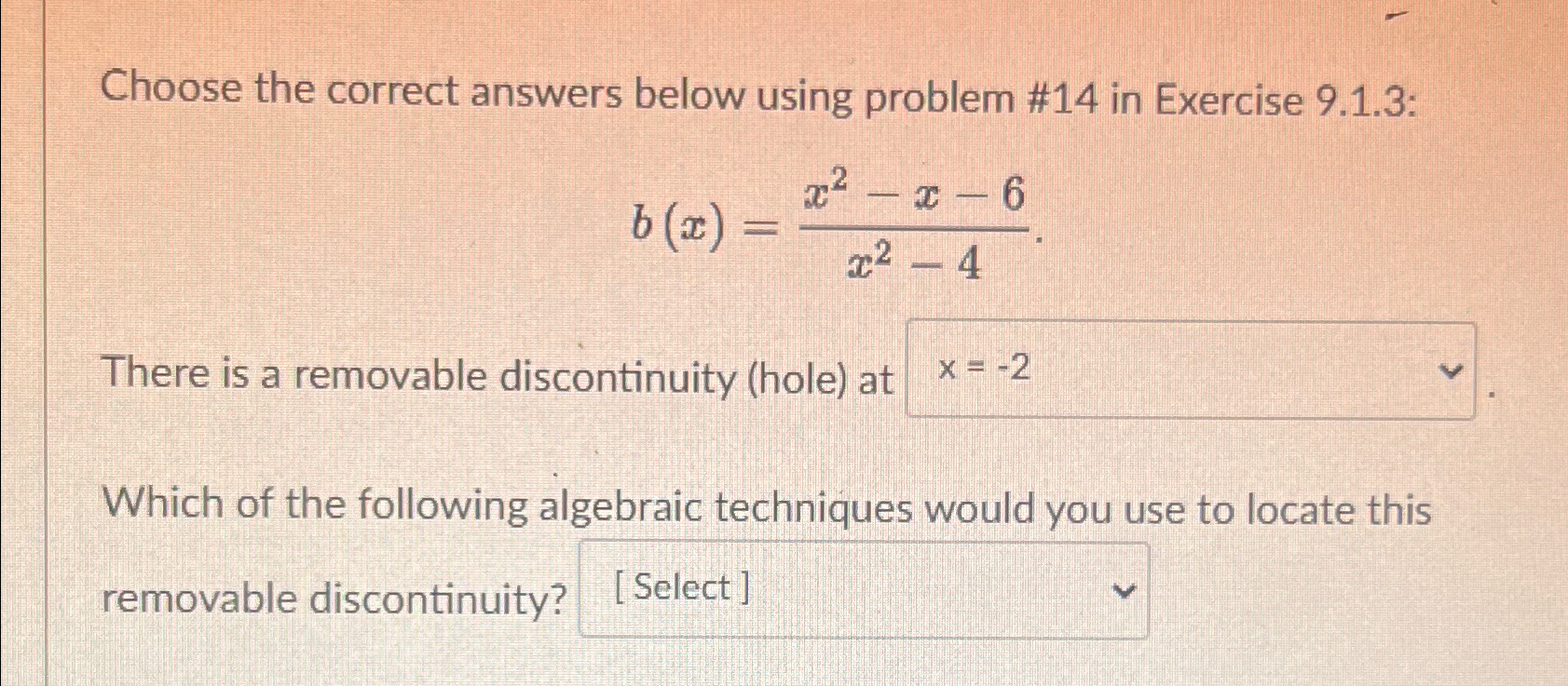Solved Choose the correct answers below using problem #14 | Chegg.com