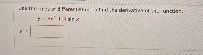 Solved Find the derivative of the function. y=x2(2x2−5x)Use | Chegg.com