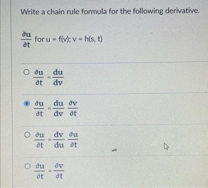 Solved Write a chain rule formula for the following | Chegg.com