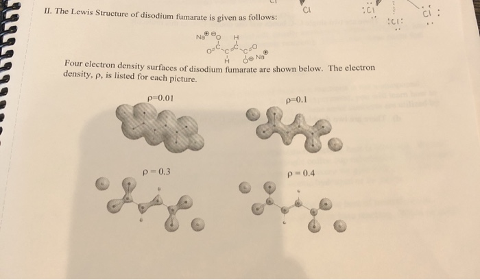 Solved II. The Lewis Structure of disodium fumarate is given | Chegg.com