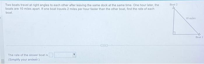 Solved Two boats travel at right angles to each other after | Chegg.com