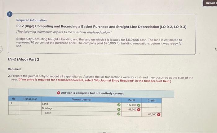 Solved Return Required information E9-2 (Algo) Computing and | Chegg.com