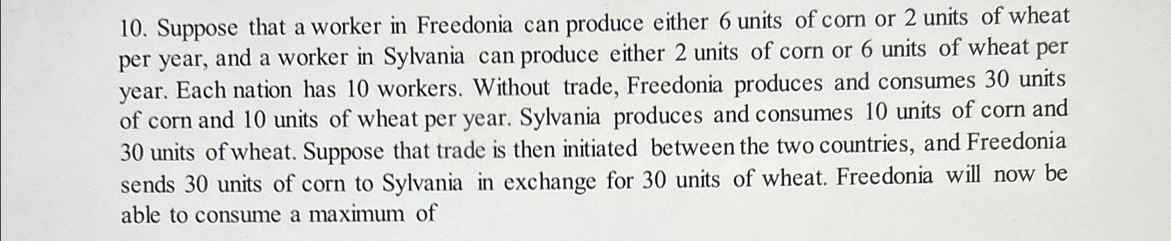 Solved Suppose that a worker in Freedonia can produce either | Chegg.com