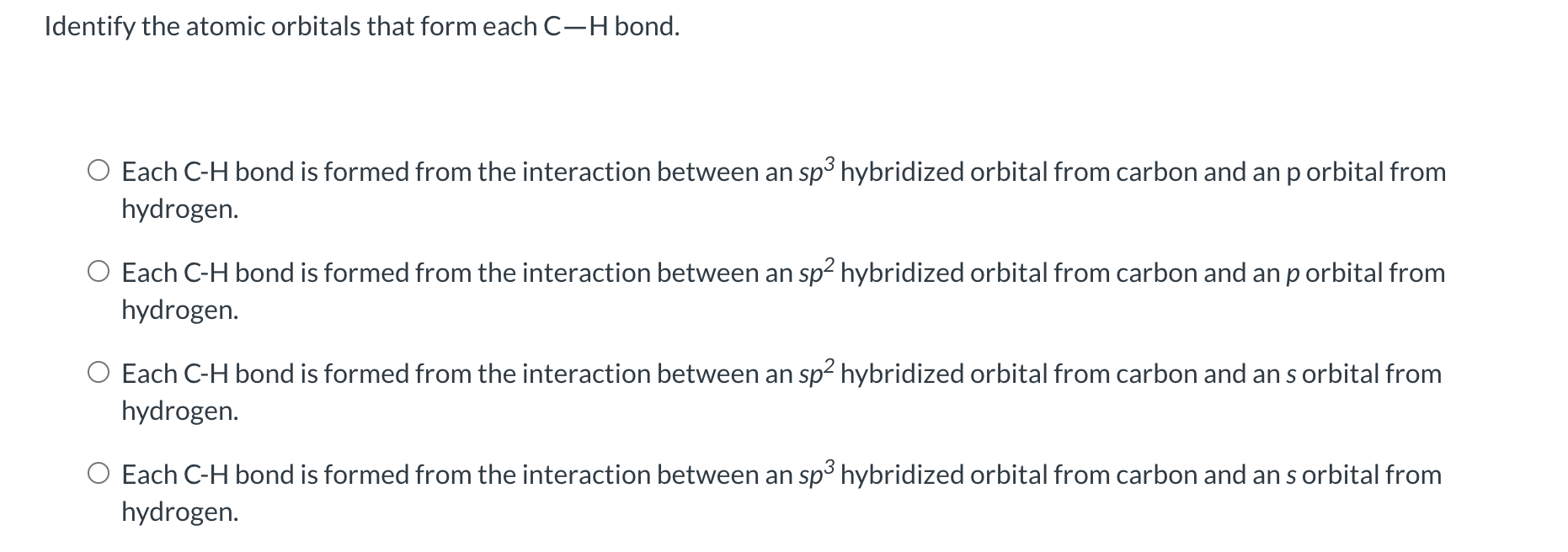 Solved Identify the atomic orbitals that form each | Chegg.com