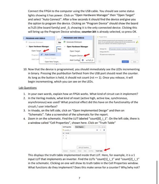 Field Programmable Logic Devices Welcome to CDA3201L | Chegg.com
