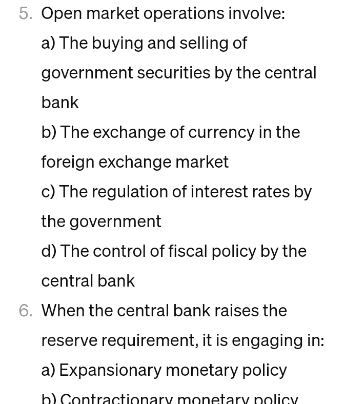 Solved Economics: Open market operations involve:a) ﻿The | Chegg.com