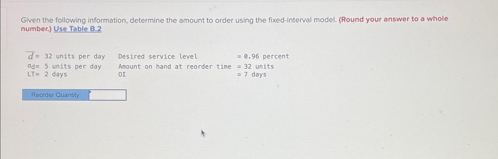 Solved Given the following information, determine the amount | Chegg.com