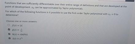 Solved Functions that are sufficiently differentiable over | Chegg.com