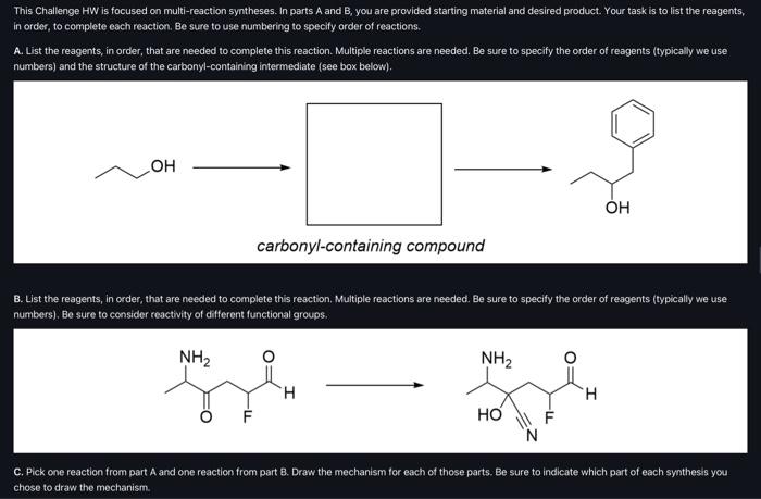 Solved This Challenge HW is focused on multi-reaction | Chegg.com