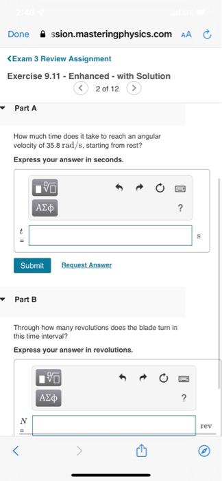 Solved Done ssion.masteringphysics.com AA e Review | Chegg.com