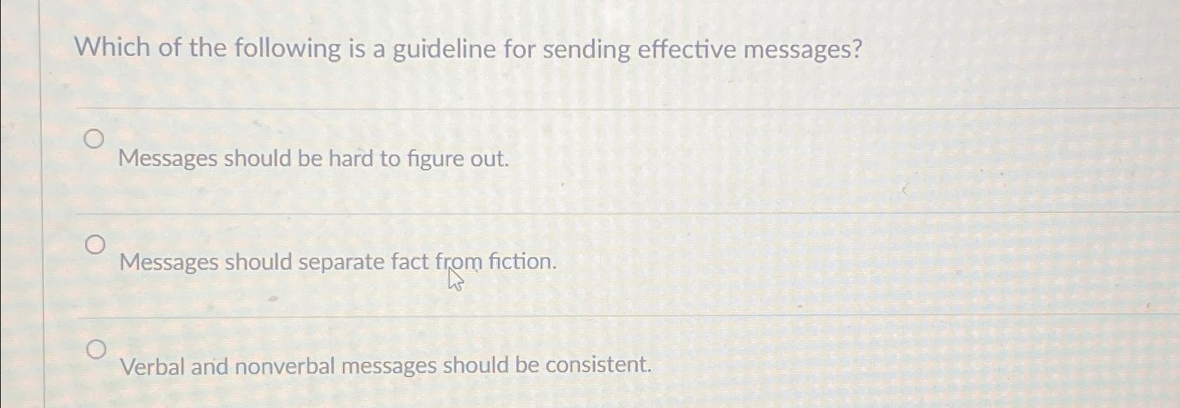 Solved Which of the following is a guideline for sending | Chegg.com