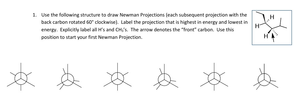 Solved use the following structure to draw Newman | Chegg.com