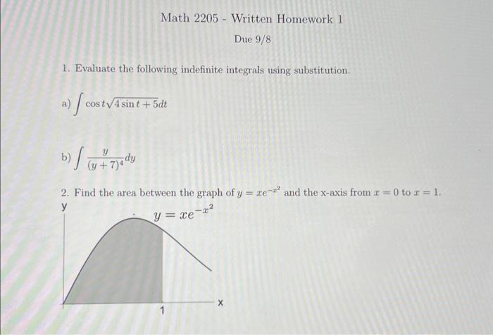 Solved 1. Evaluate the following indefinite integrals using | Chegg.com