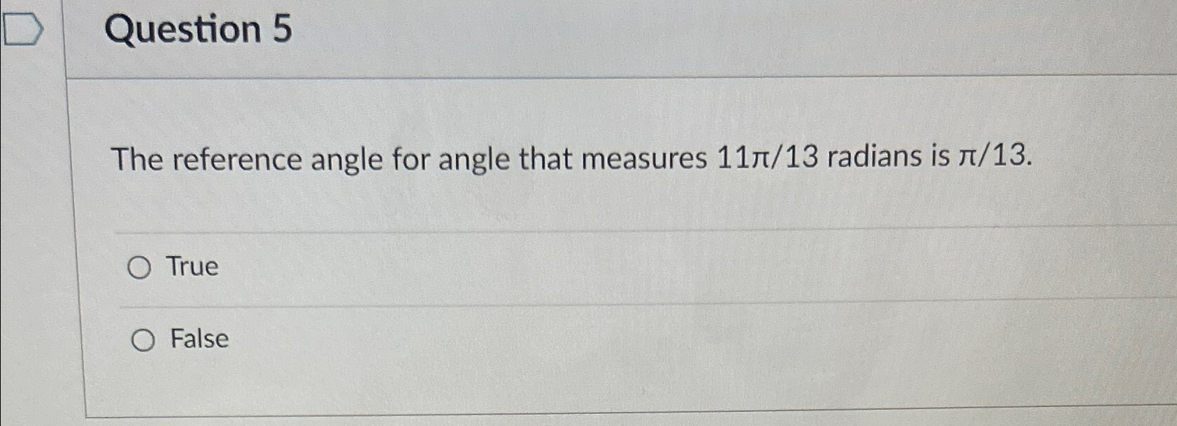 Solved Question 5The reference angle for angle that measures | Chegg.com