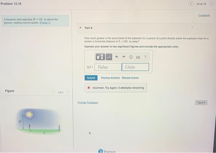 Solved Problem 12.16 10 of 15 Constants A fireworks shell | Chegg.com