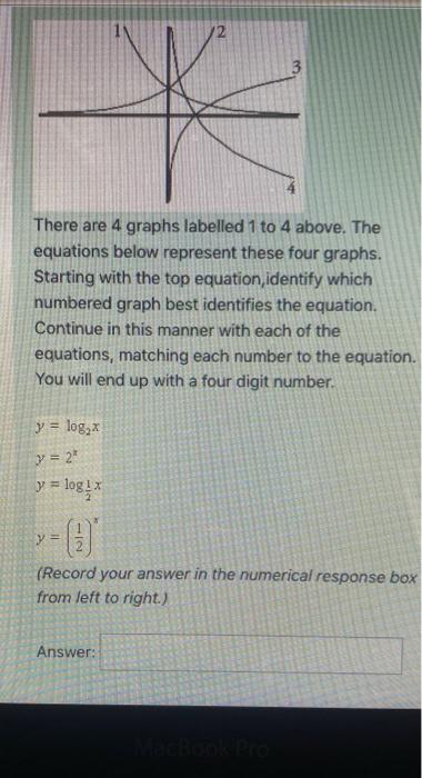 Solved There are 4 graphs labelled 1 to 4 above. The | Chegg.com