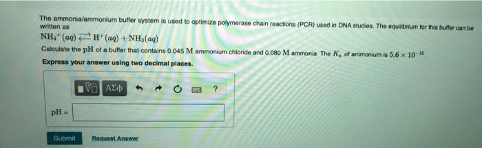 Solved Part A A lactic acid/lactate ion buffer solution | Chegg.com