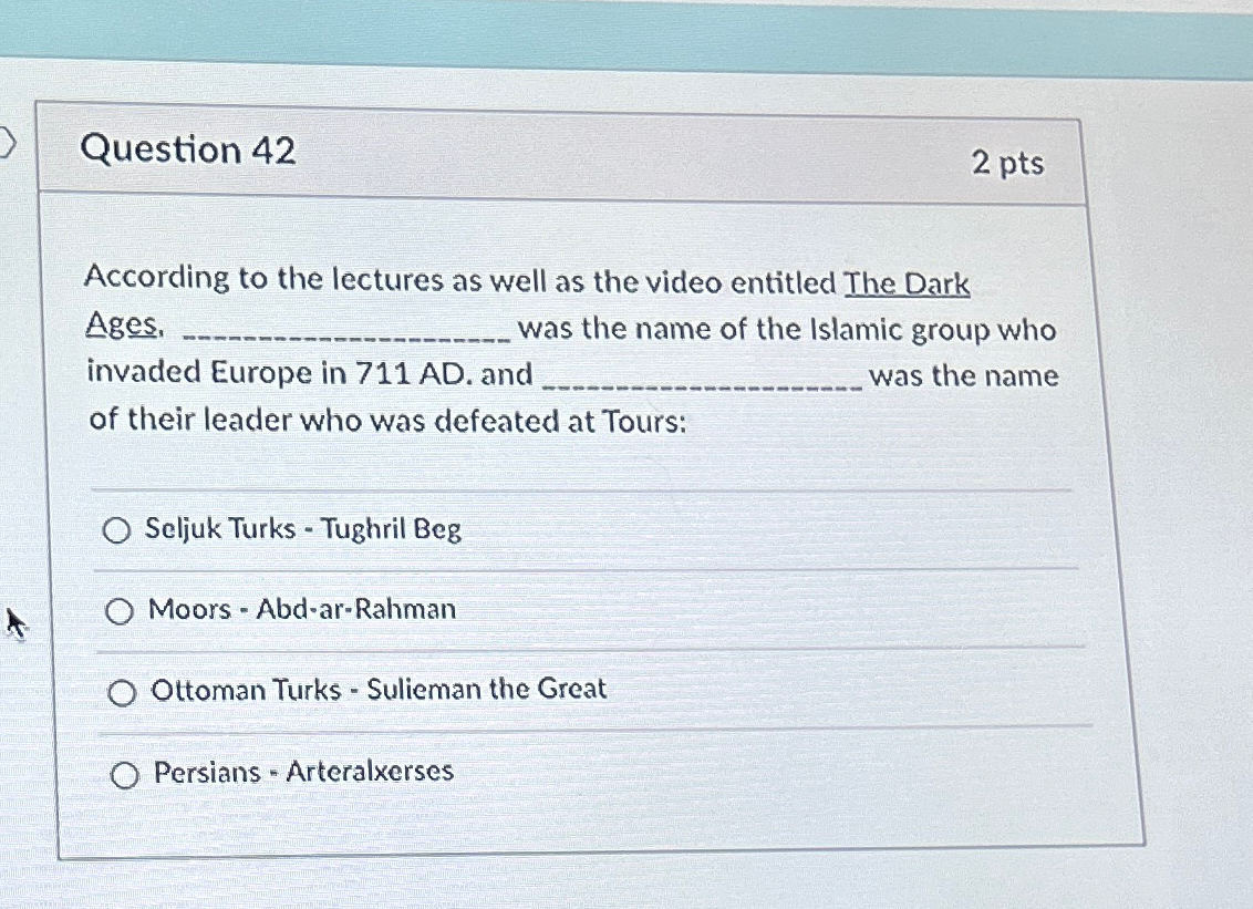 Solved Question 422 ﻿ptsAccording to the lectures as well as | Chegg.com