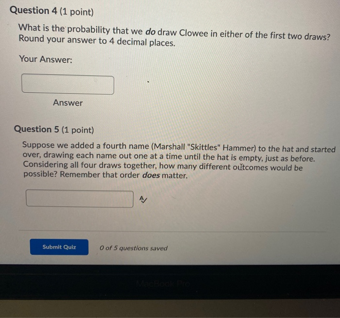Solved Consider the experiment of pulling names out of a hat | Chegg.com
