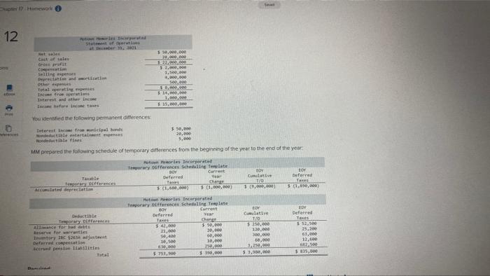 Solved Chap Homework 12 ht State of at 10 les Last af te | Chegg.com
