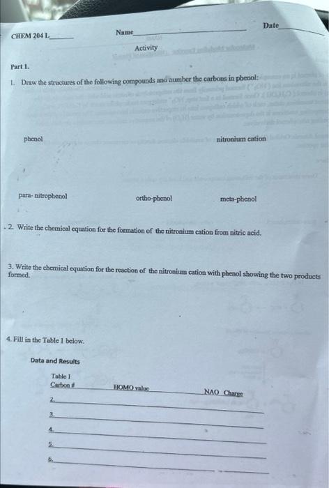 Solved Part 1. 1. Draw the structures of the following | Chegg.com