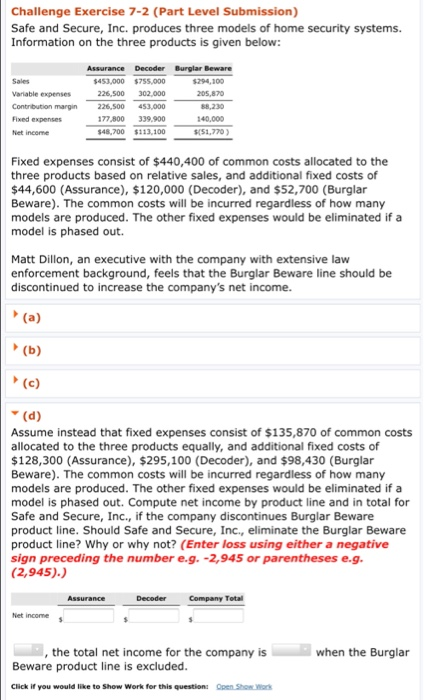 Solved Challenge Exercise 7-2 (Part Level Submission) Safe | Chegg.com