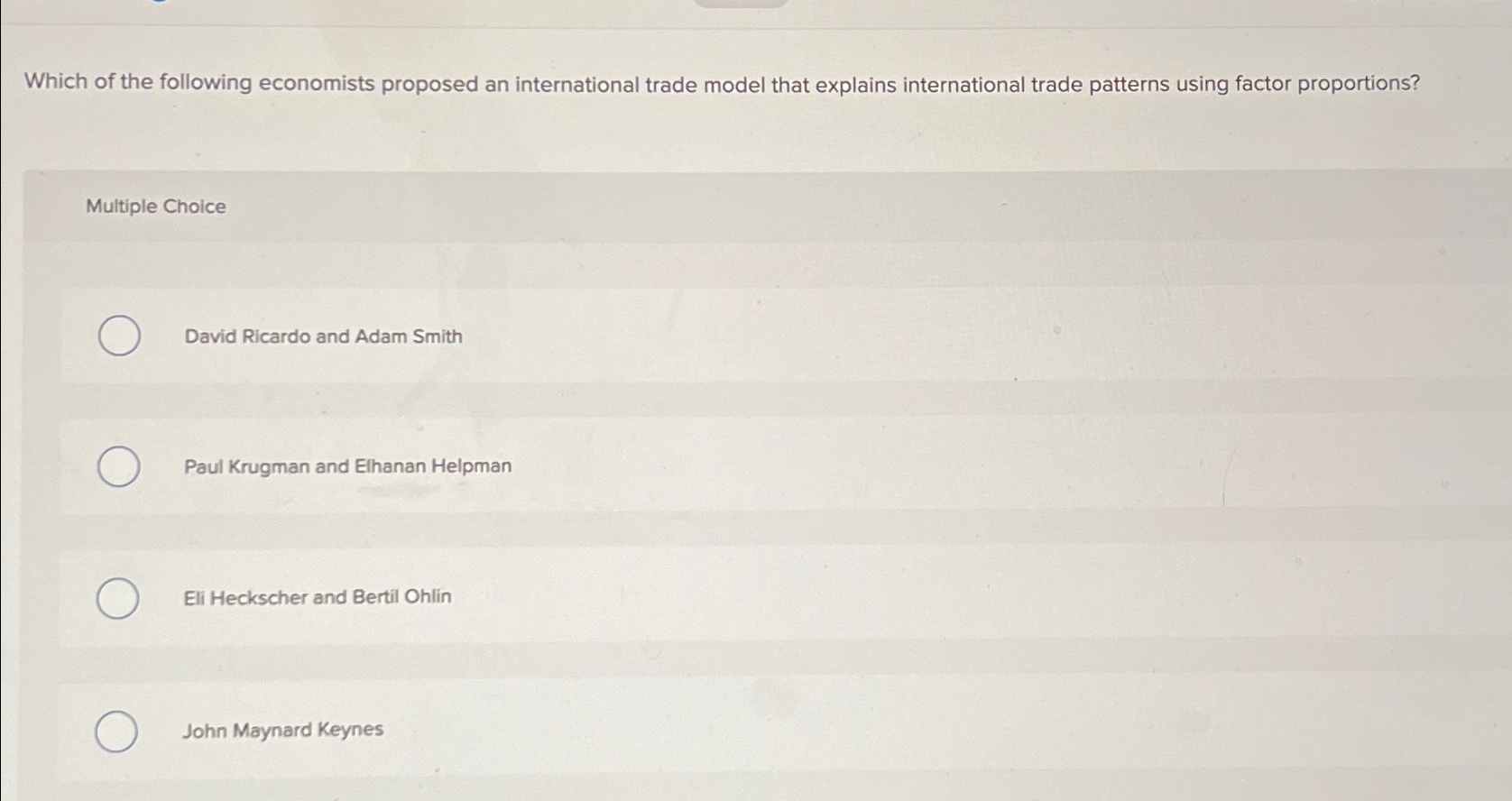 Solved Which of the following economists proposed an | Chegg.com