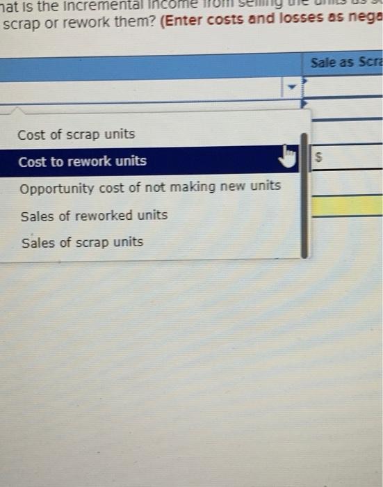 Solved Exercise 23-4 Scrap or rework LO P2 A company with | Chegg.com