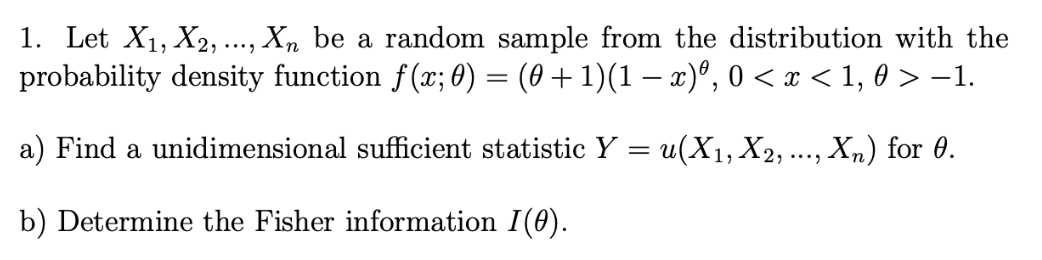 Solved Let x1,x2,dots,xn ﻿be a random sample from the | Chegg.com
