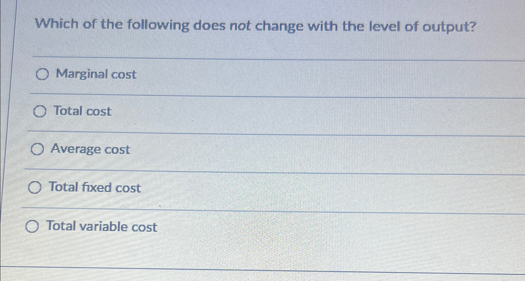 Solved Which of the following does not change with the level | Chegg.com