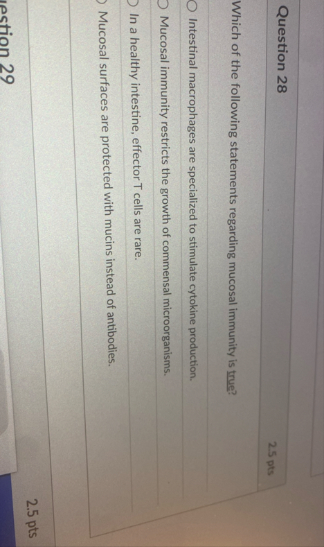 Solved Question 282.5 ﻿ptsWhich of the following statements | Chegg.com