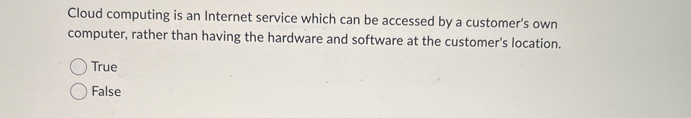 Solved Cloud computing is an Internet service which can be | Chegg.com