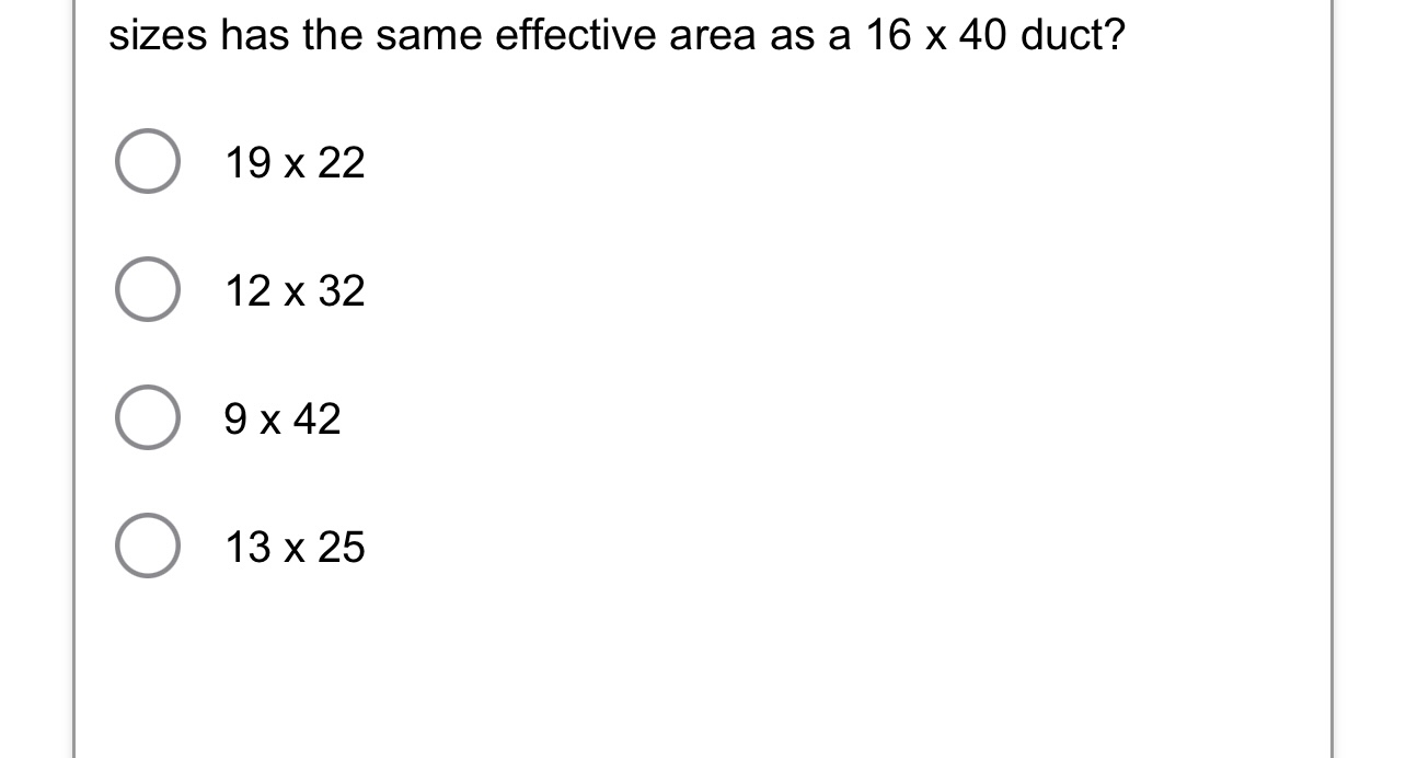 Solved Which of the following has the same sizes has the | Chegg.com