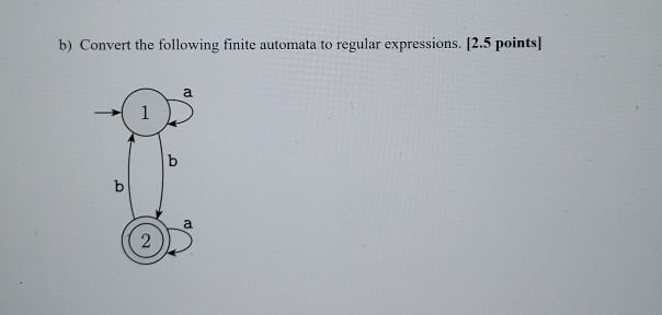 Solved b) Convert the following finite automata to regular | Chegg.com
