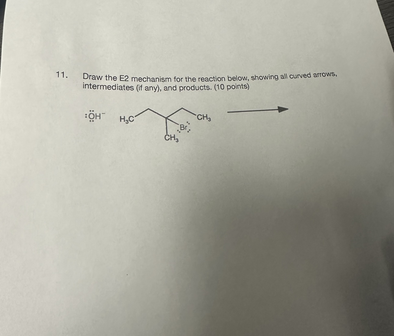 Solved Draw the E2 ﻿mechanism for the reaction below, | Chegg.com