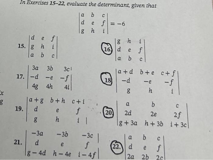 Solved what happened to g h i in the third row of problem 22 | Chegg.com