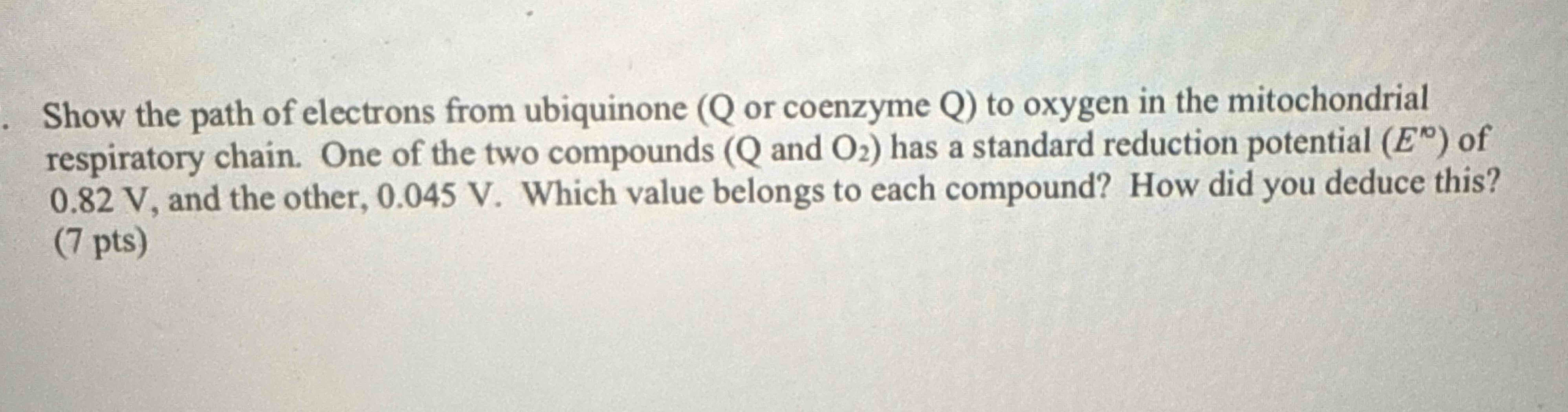 Show the path of electrons from ubiquinone or | Chegg.com