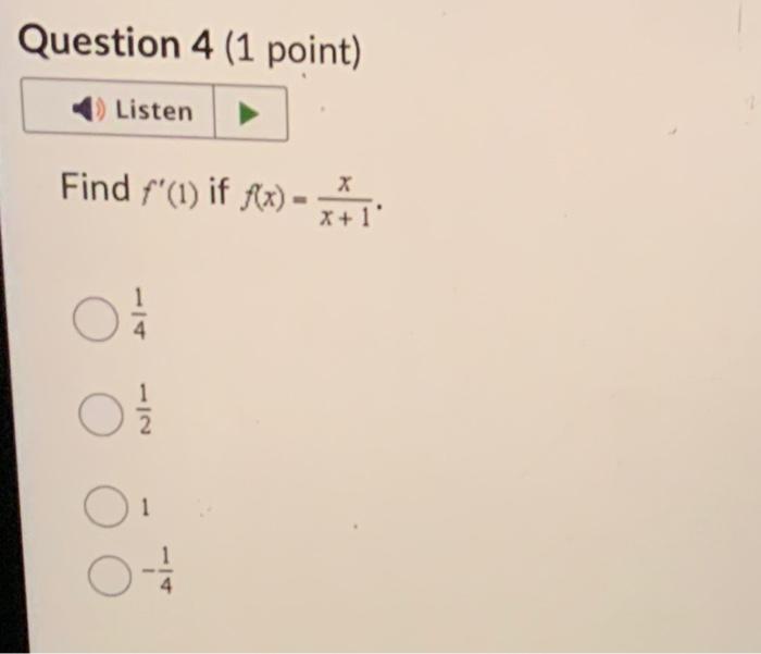 Solved f′(1) if f(x)=nx 1n1 n n1−nf(x)=ax+xbDetermine the | Chegg.com