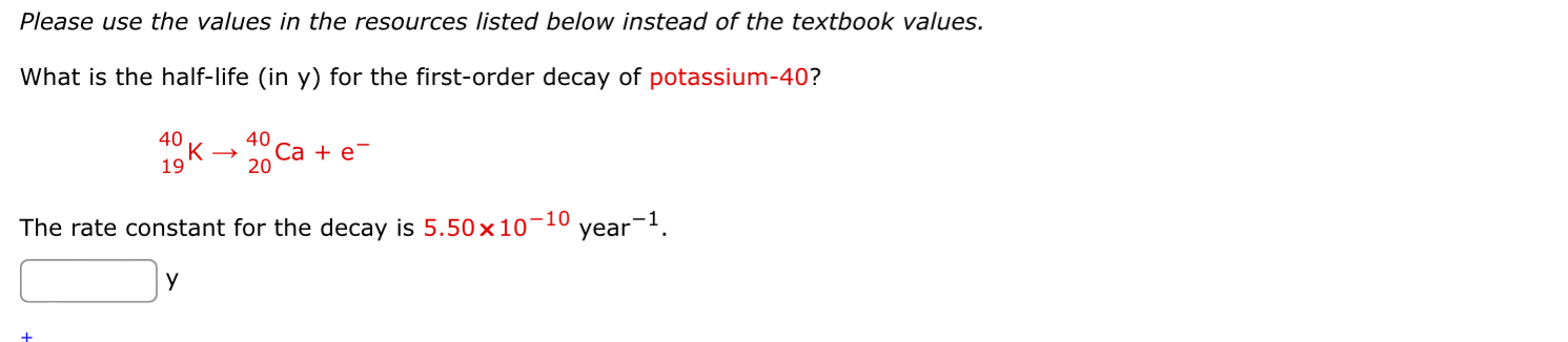 Solved Please use the values in the resources listed below | Chegg.com